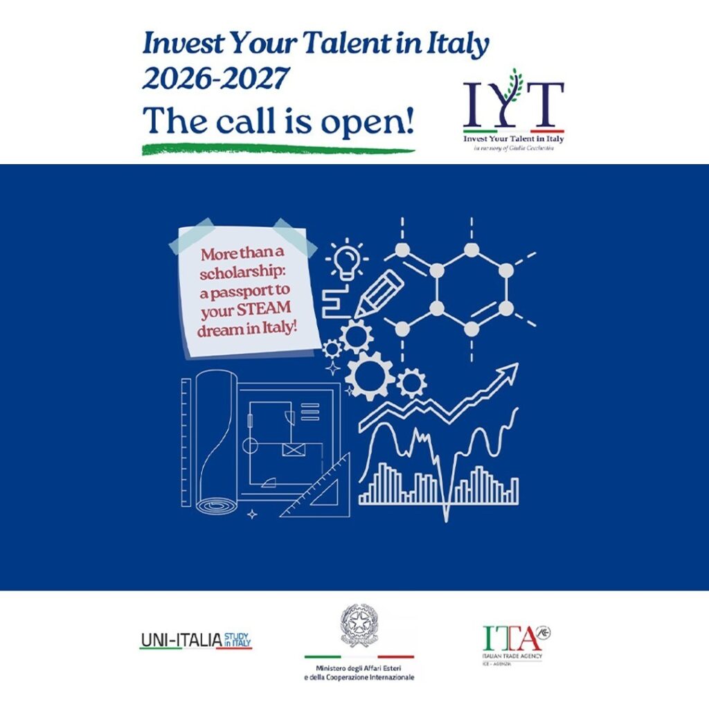 Call for Applications for the “Invest Your Talent in Italy” Scholarship ...